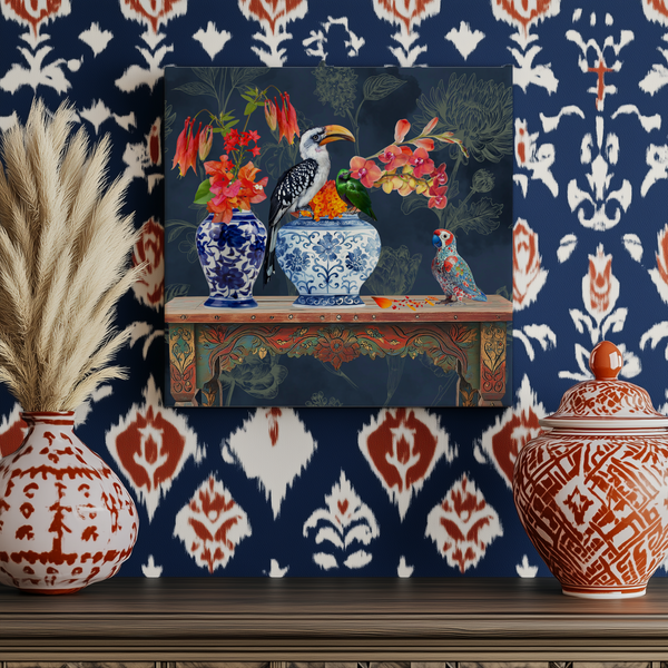 Stretched Velvet Print - Porcelain Perch – Hannah Claire Creations